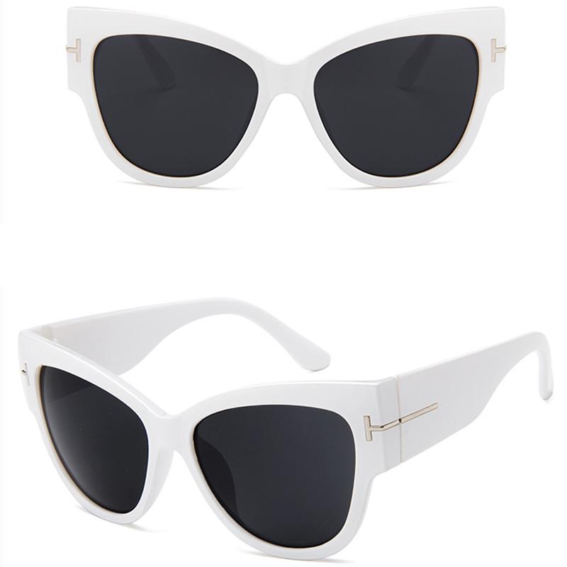 Fashion Sexy Ladies Cat Eye Sunglasses Women Vintage Brand Big Frame