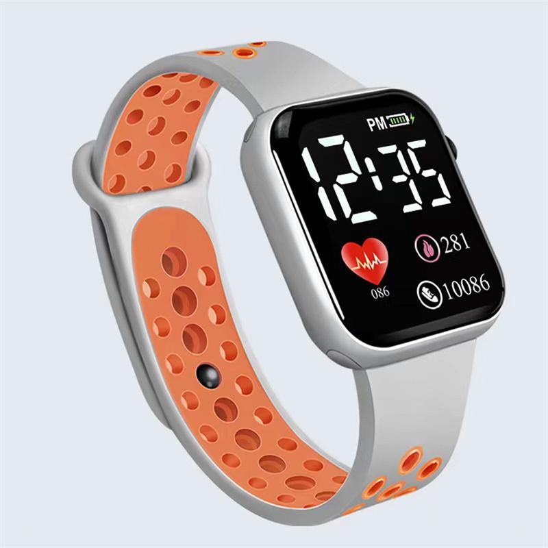 Buy Square Electronic Sport Digital Led Watches Unisex Waterproof Kids ...