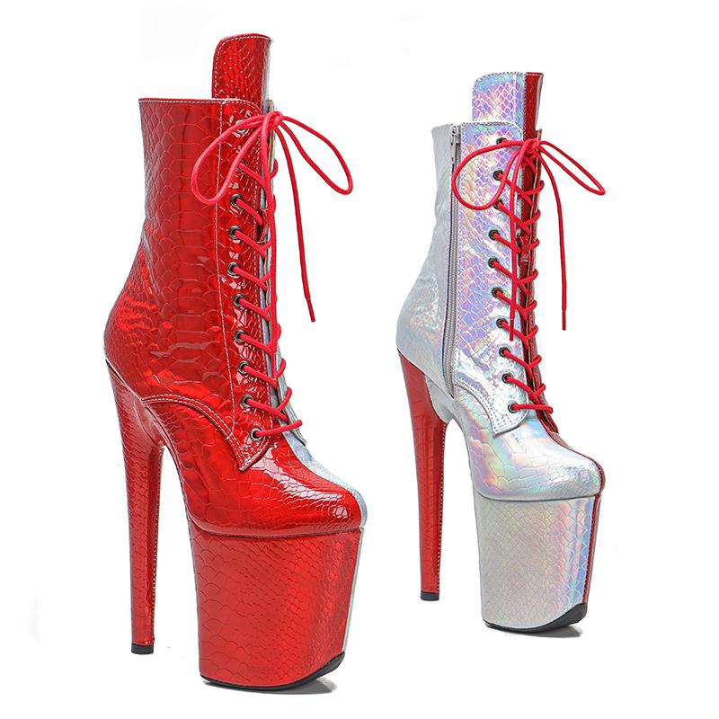 Satın alın 20Cm/8Inches Pu Upper Two Color Pole Dancing Shoes High Heel ...