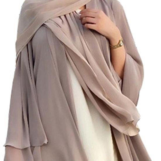 Cheap Women Simple Elegent Beauty Lady Dress Chiffon Double Layer Robe ...