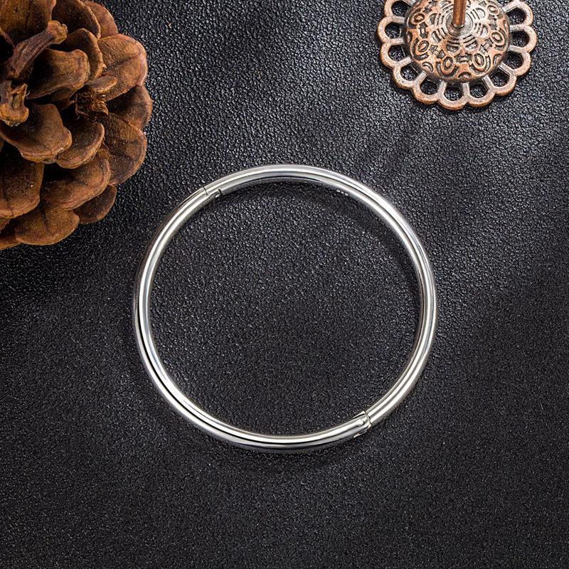 Satın alın New S925 Stamp Silver Women Bangle Classic Personality Open ...