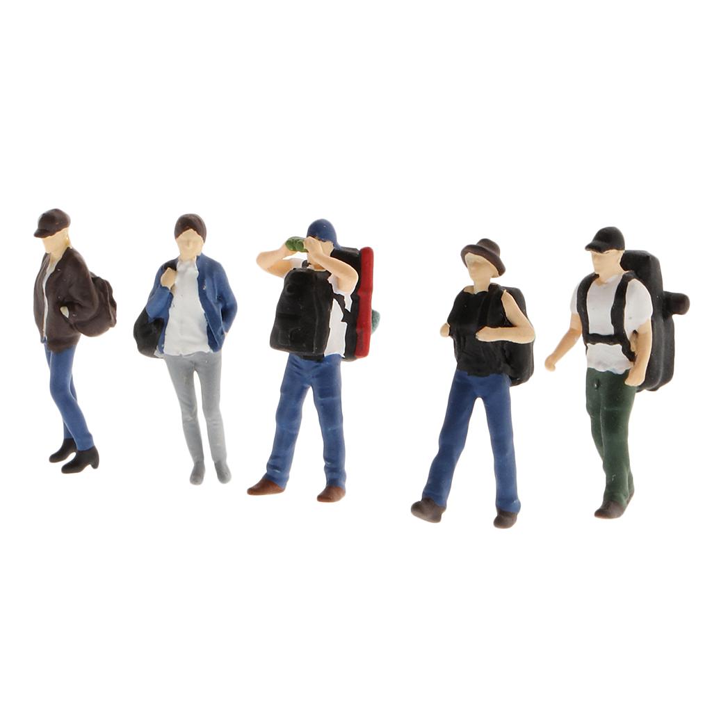 Buy Model Train Figures, 5Pcs 1:64 Scale Painted People Figures ...