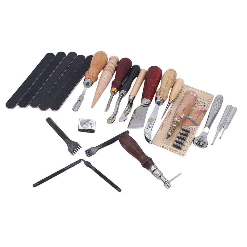 Buy Sewing Device 21pcs Leather Craft Tools Cutter Handcraft Tool Set ...