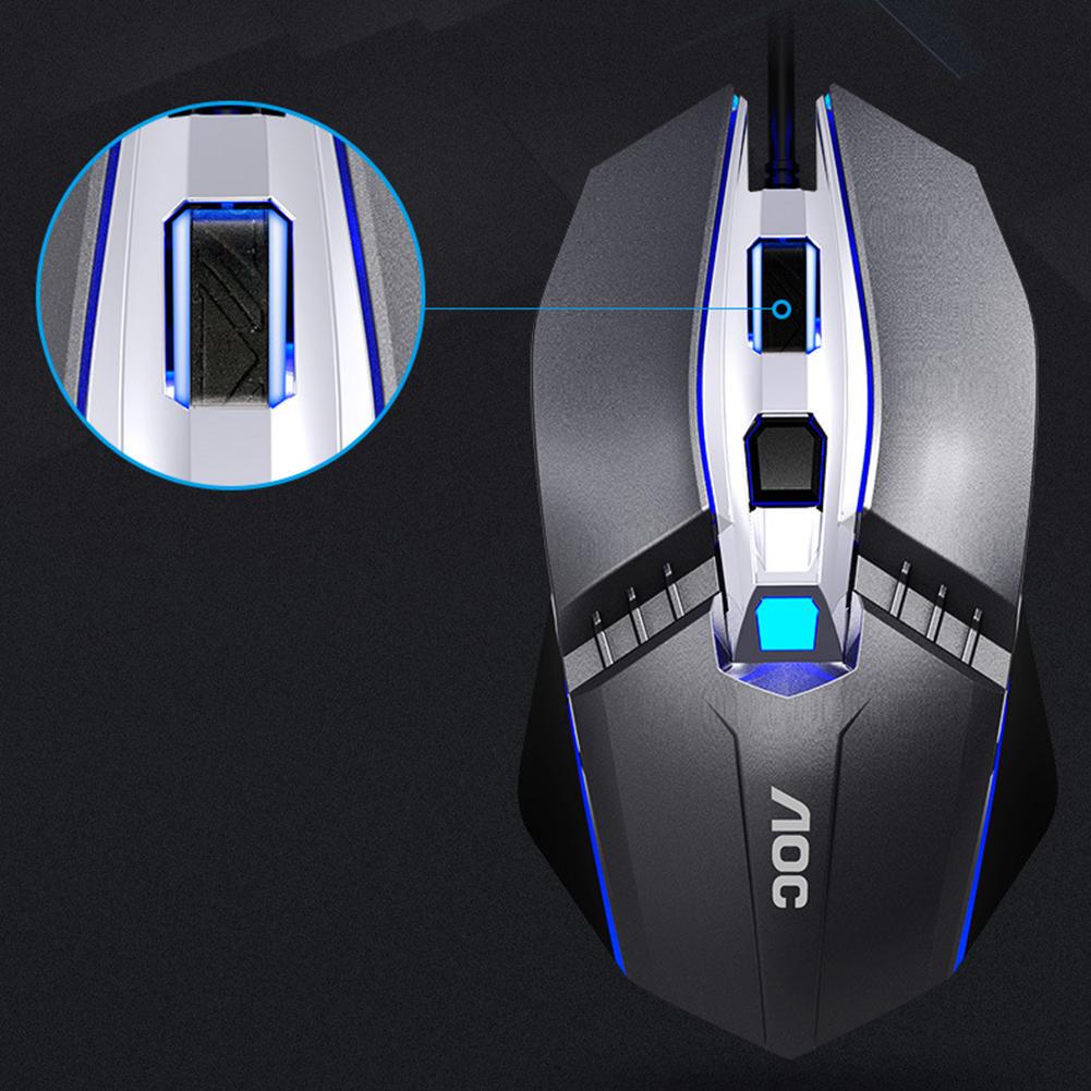 Buy AOC KM410 Breathing Backlight USB Wired Gaming Keyboard Mouse ...