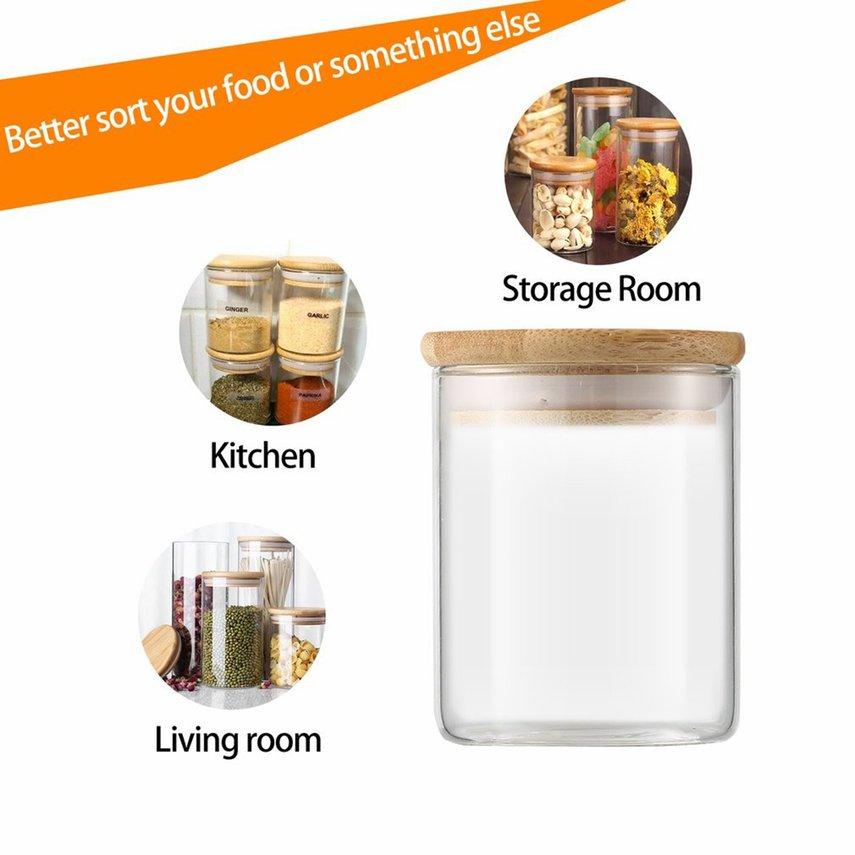 Buy Glass Sealed Jars Household Moisture-proof Storage Bottles Kitchen ...