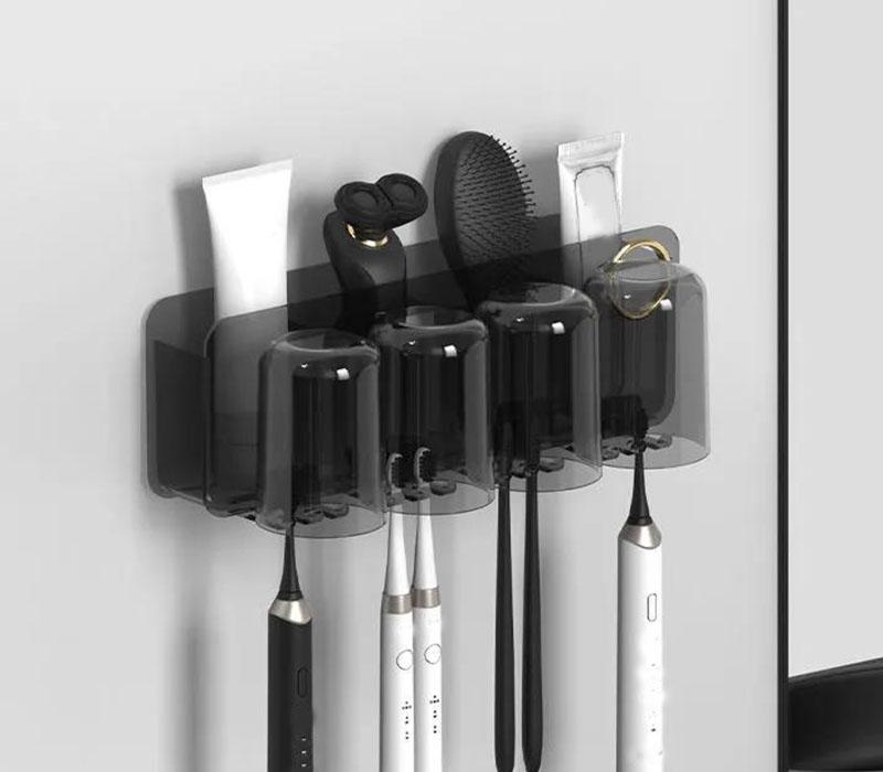Buy Toothbrush Rack Free Punch Mouthwash Cup Brushing Cup Wall-mounted ...