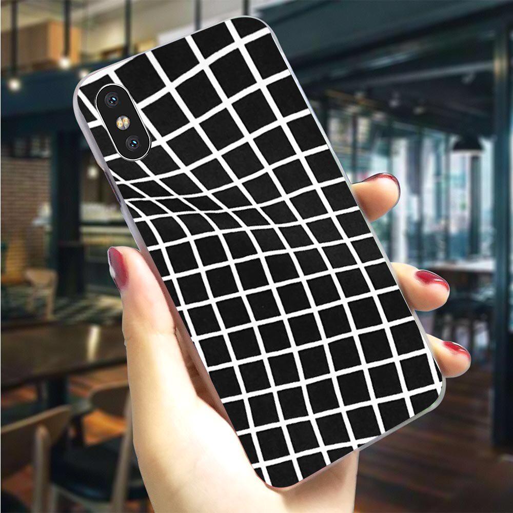Buy Black And White Lattice Phone Cover For iPhone 5S Case 5 SE 6 6S/6 ...