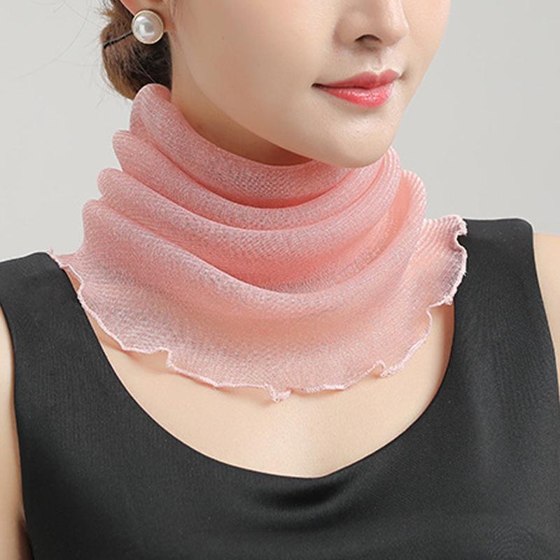 Buy Fashion Sunscreen Veil Small Silk Scarf Sunscreen Scarf Women's ...