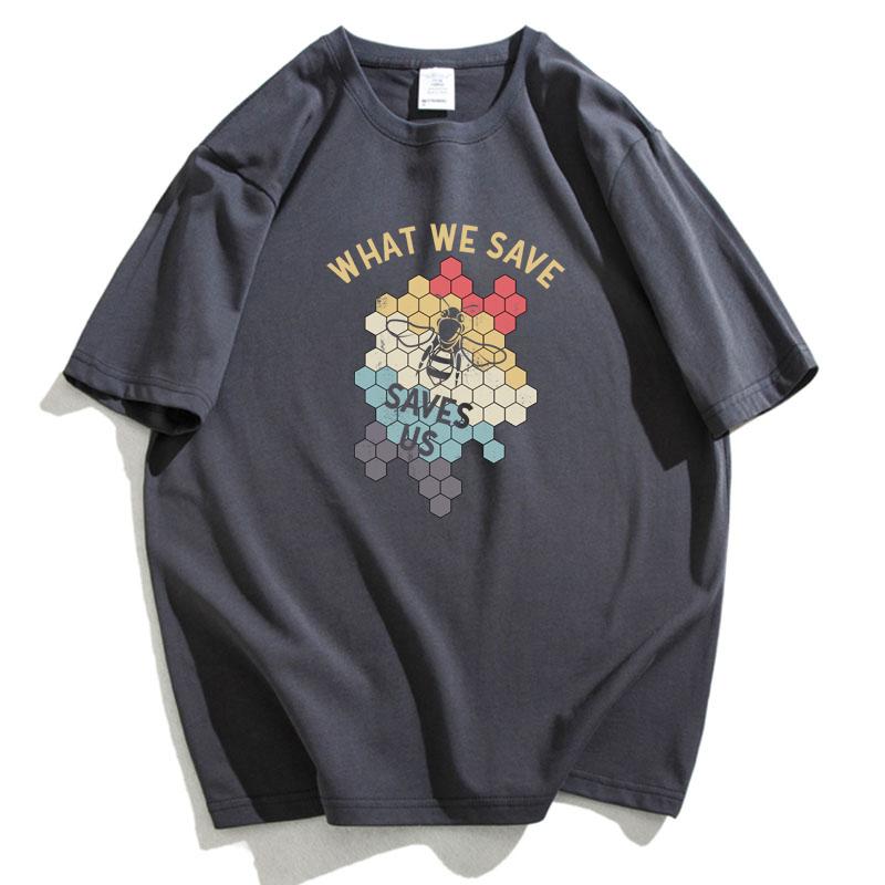 Buy 210 GSM 100% Cotton Heavy Men's T-Shirt What We Save Saves Us Shirt ...