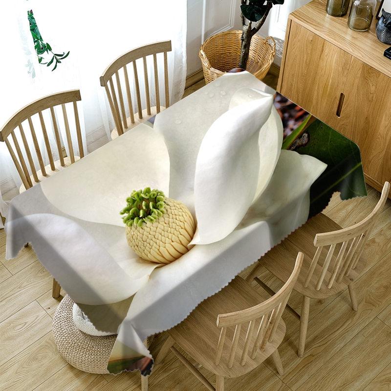 Cheap 3D Tablecloth Flower Pattern Dustproof Dining Table Table Cloth ...