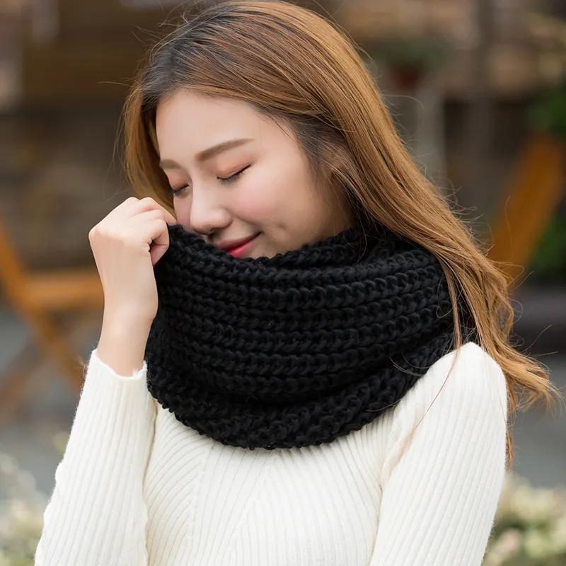 Buy Women's Winter Scarf Padded Bib Pullover To Keep Warm Korean Style ...