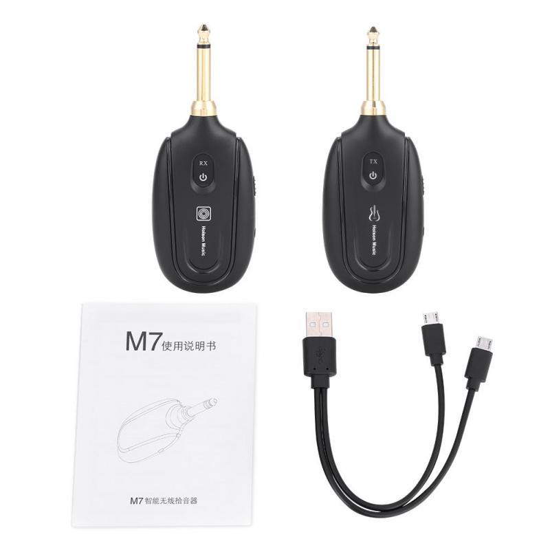M7 Guitar Wireless Transmitter & Receiver System Audio Transmission Set ...