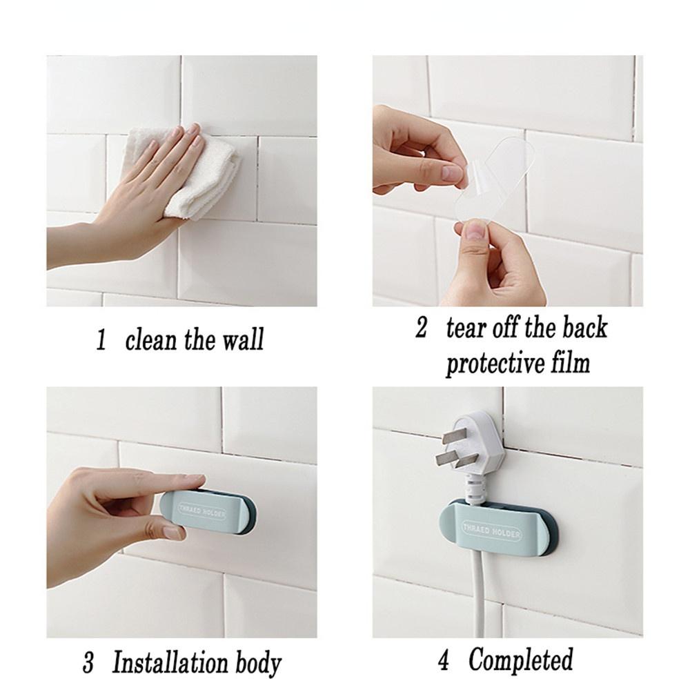 Buy 1pc/4pcs Power Plug Socket Bracket Wall-mounted Self-adhesive Hook ...