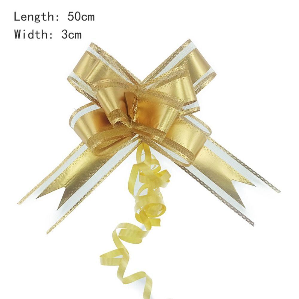 Gift Wrapping Ribbon Pull Bow Solid Color Pull Bow Knot Party Decor ...