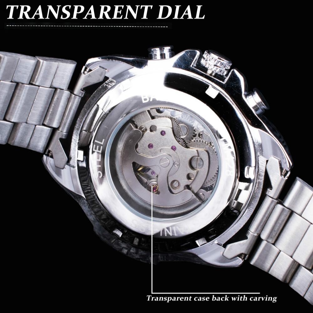 Buy Winner Sport Bezel Golden Mens Watches Men Steampunk Skeleton ...