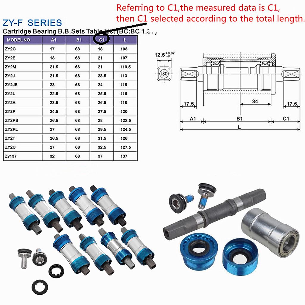 Buy Cycling Square Taper Road Mountain Bike Sealed Cartridge Bearing ...