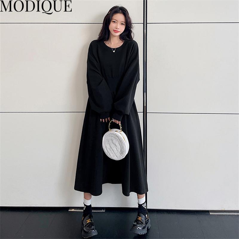 Cheap MODIQUE Autumn Plus Size New Women Loose Basics Vintage Elastic ...