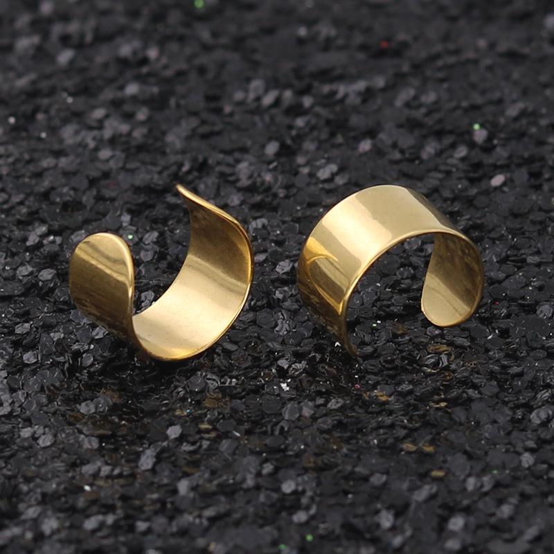 Buy No Ear Hole Charming Simple Stub Smooth Punk Fashion Stud On Plain ...
