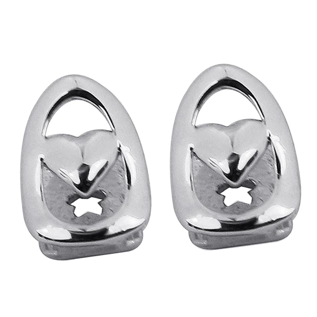 Buy 18k 2 Pcs Single Top Hollow Heart Shaped Mouth Teeth Grills Caps ...
