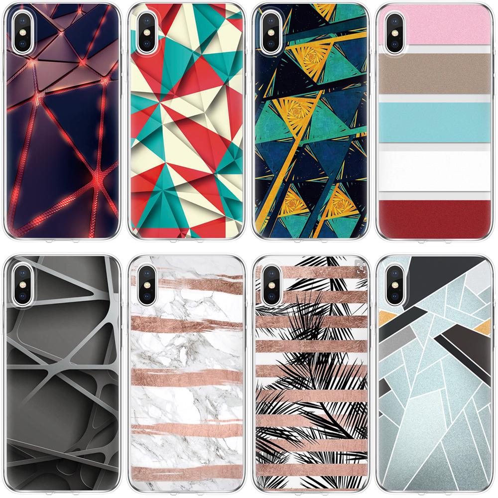 Luxury Geometric Print Phone Case for Samsung Galaxy A8 A6 S8 Huawei ...