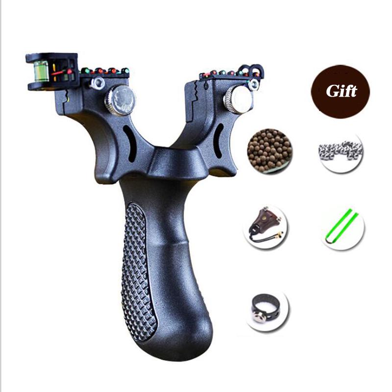 Buy High Precision Hunting Catapult Laser Aiming Slingshot with Flat ...