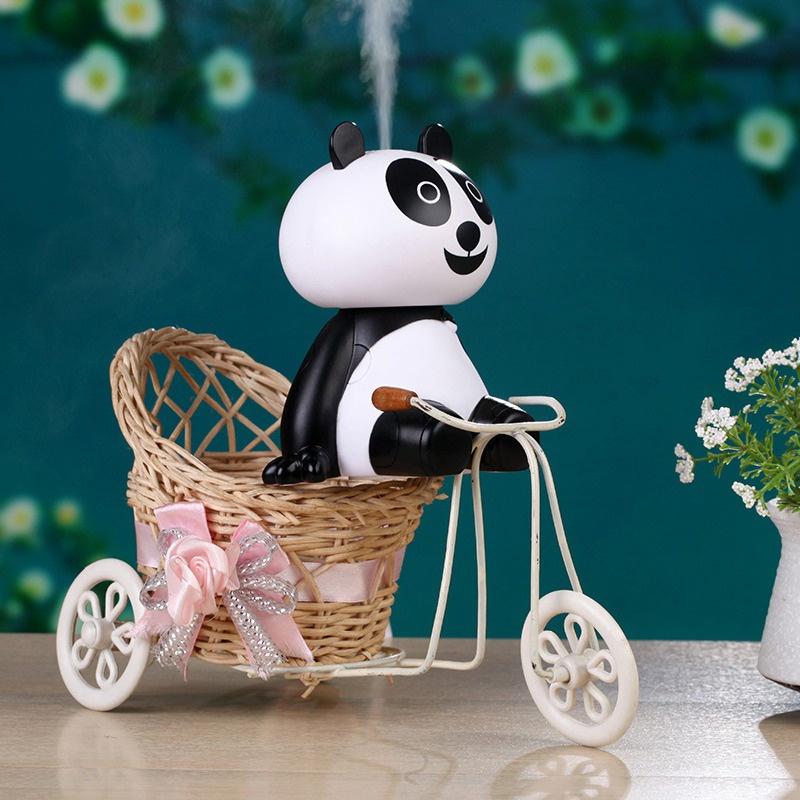 Buy Car Mini Air Humidifier Panda Shape Humidifier USB LED Lights ...