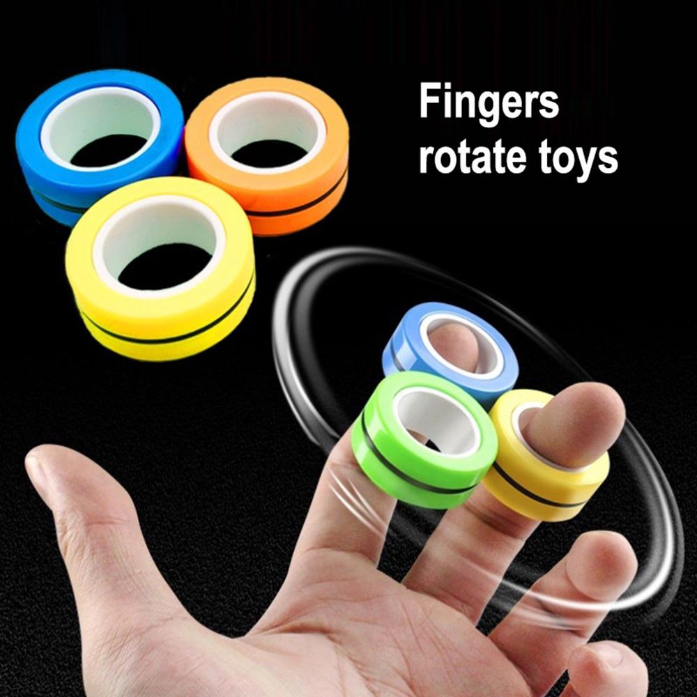Buy Magnetic Ring Finger Rotating Gyro Toys For Kids Adults Hand ...