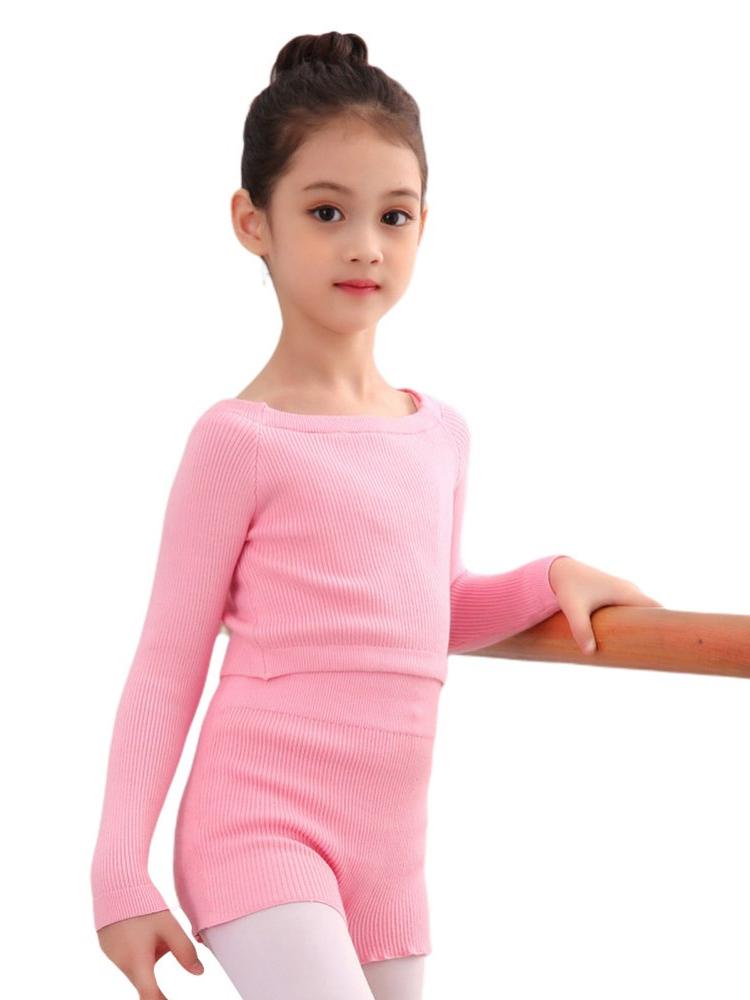 Buy Children's Dance Sweater Set Long Sleeve Ballet Shirt Wrap Tops at ...