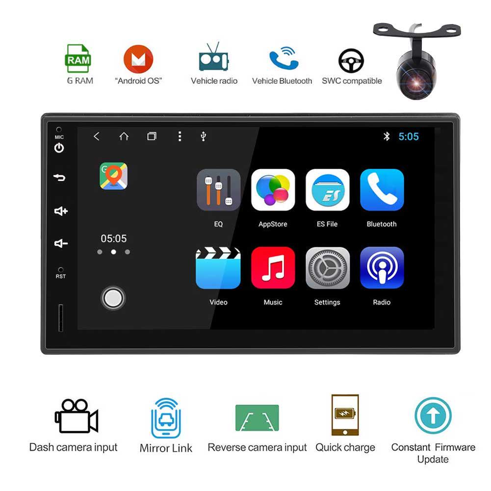 Android 7.1 Quad Core 1G DDR3 + 16G Car Radio Stereo 7 Inch Capacitive ...