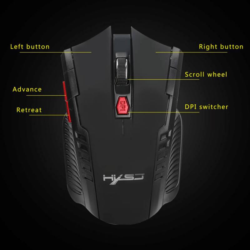 Buy 2.4G USB Wireless Mouse 6D Gaming Optical Mouse Computer Mouse with ...