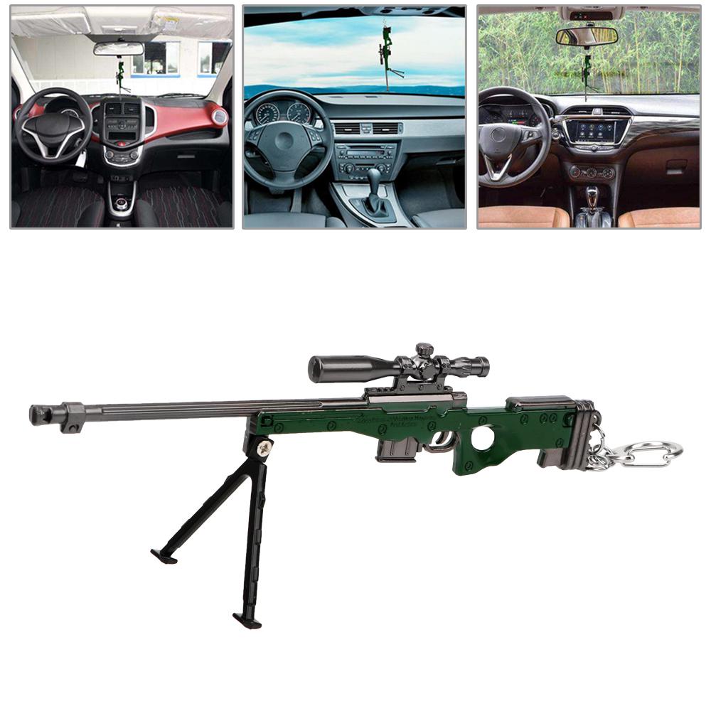 Buy Car Rear View Mirror Hanging Ornament Metal Toy Gun Weapon Models ...