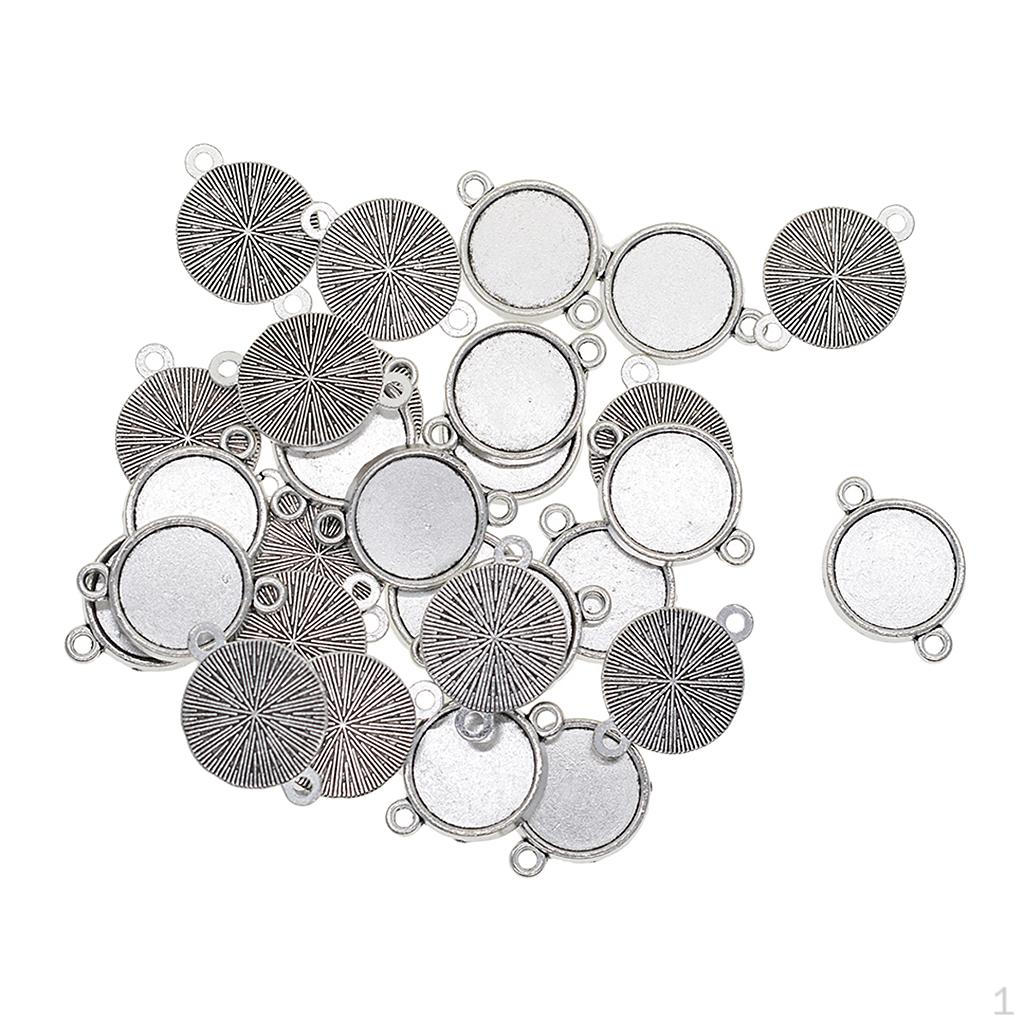 30 Pieces Blank Bezel Pendants Blanks Base Settings for Jewelry Making ...