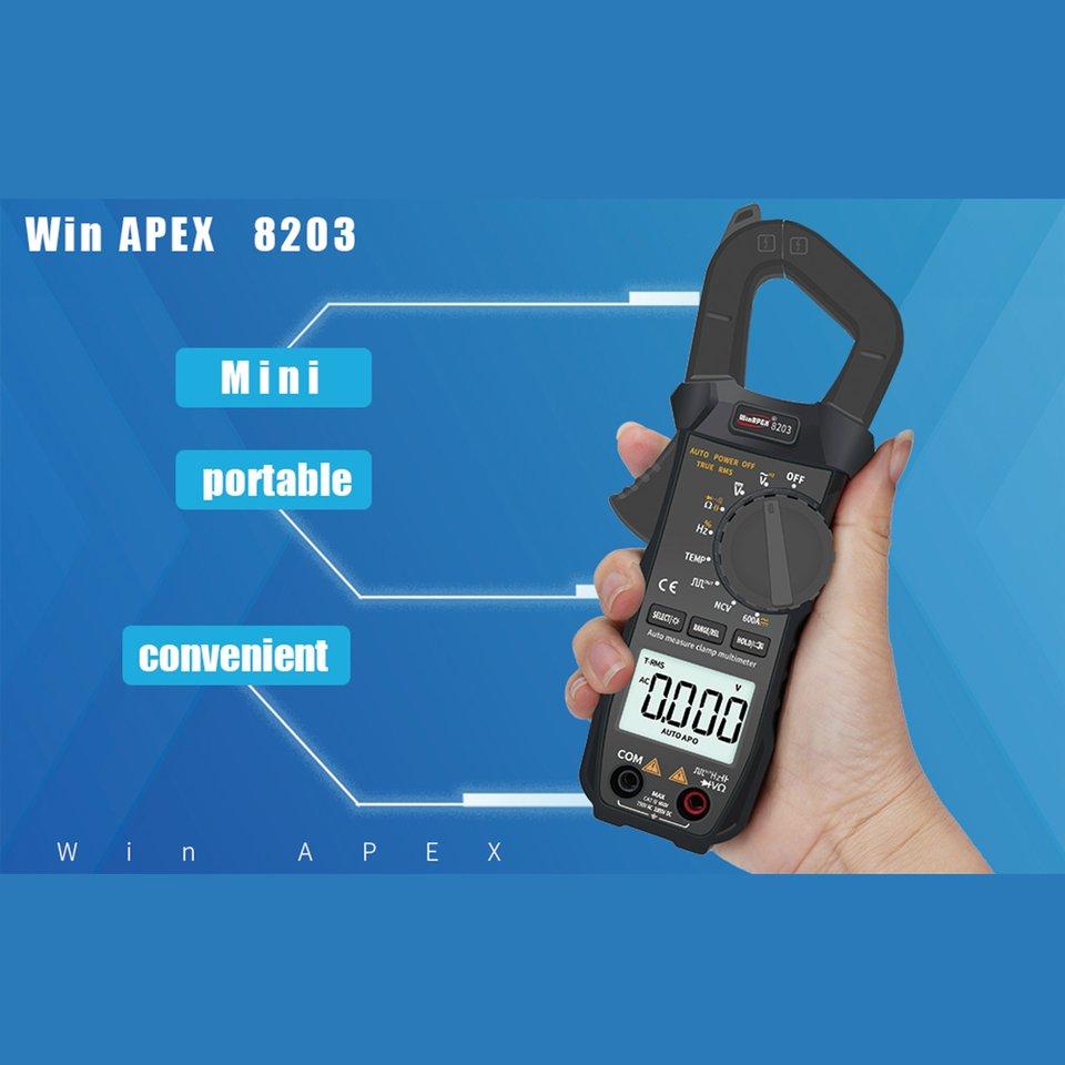 Buy WINAPEX 8203 6000 Counts Digital Clamp Meter T-RMS NCV Multimeter ...