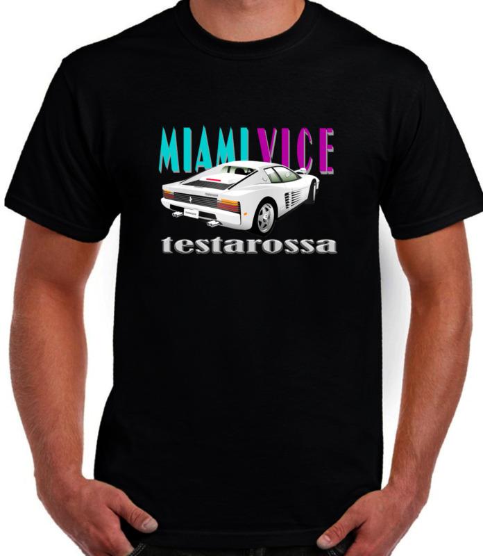 Buy Retro Fan Testarossa Miami Vice Memory Graphic Printing Mens T ...