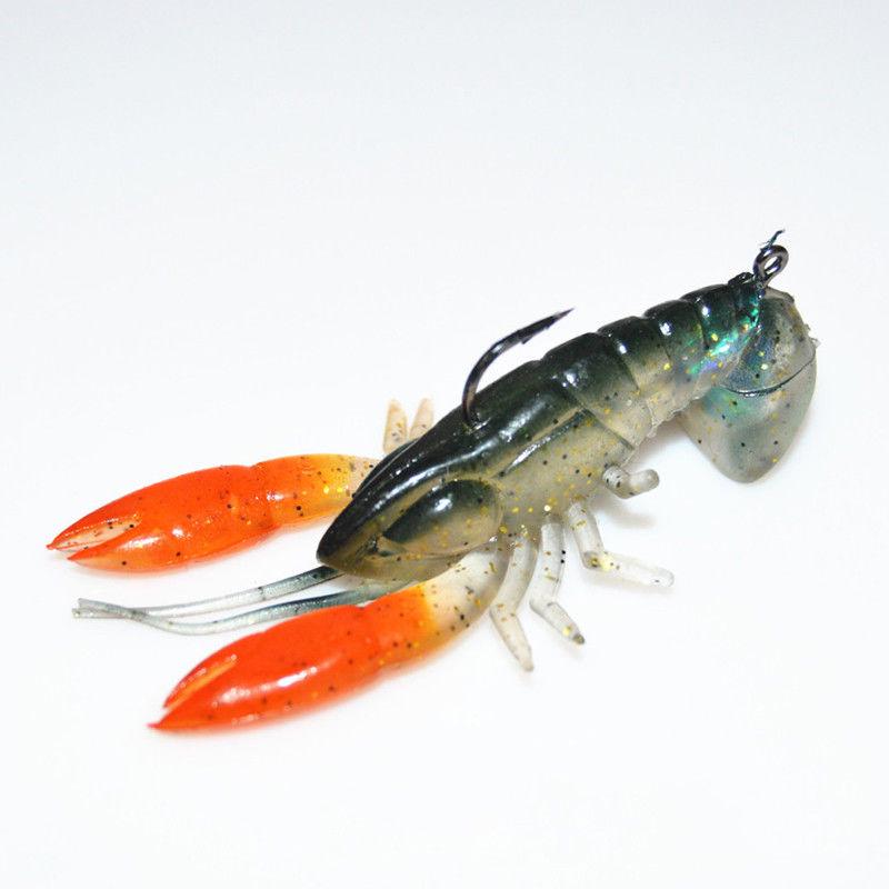Buy Soft Crawfish Shrimp Soft Lures Lobster Claw Bait Artificial Lure ...