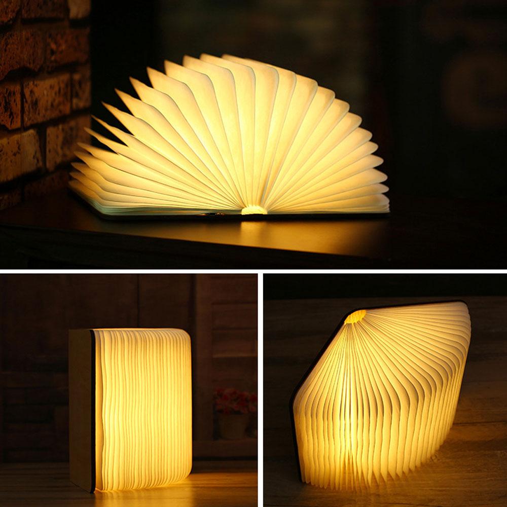 Buy Led USB Lamp Book LED Night Light Leather 5V USB Rechargeable ...