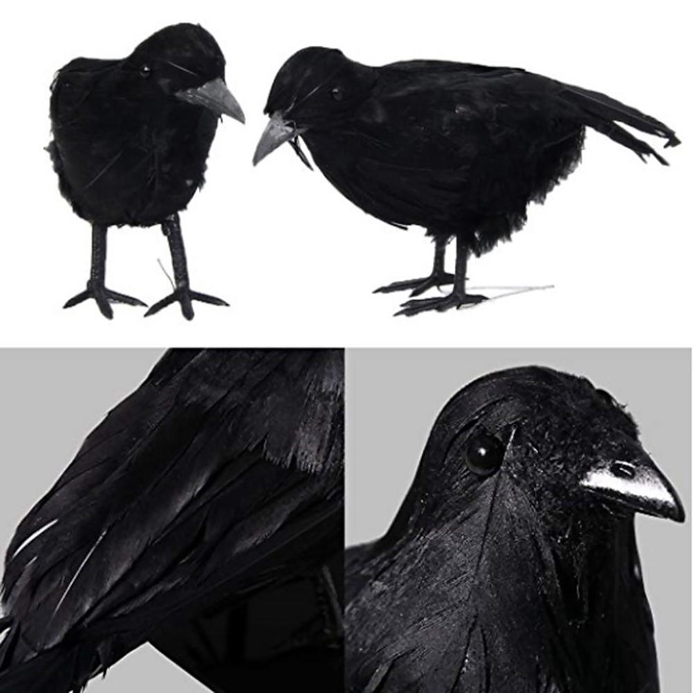 Buy Lifesize Raven Movie Prop Realistic Crows Black Bird For Halloween ...