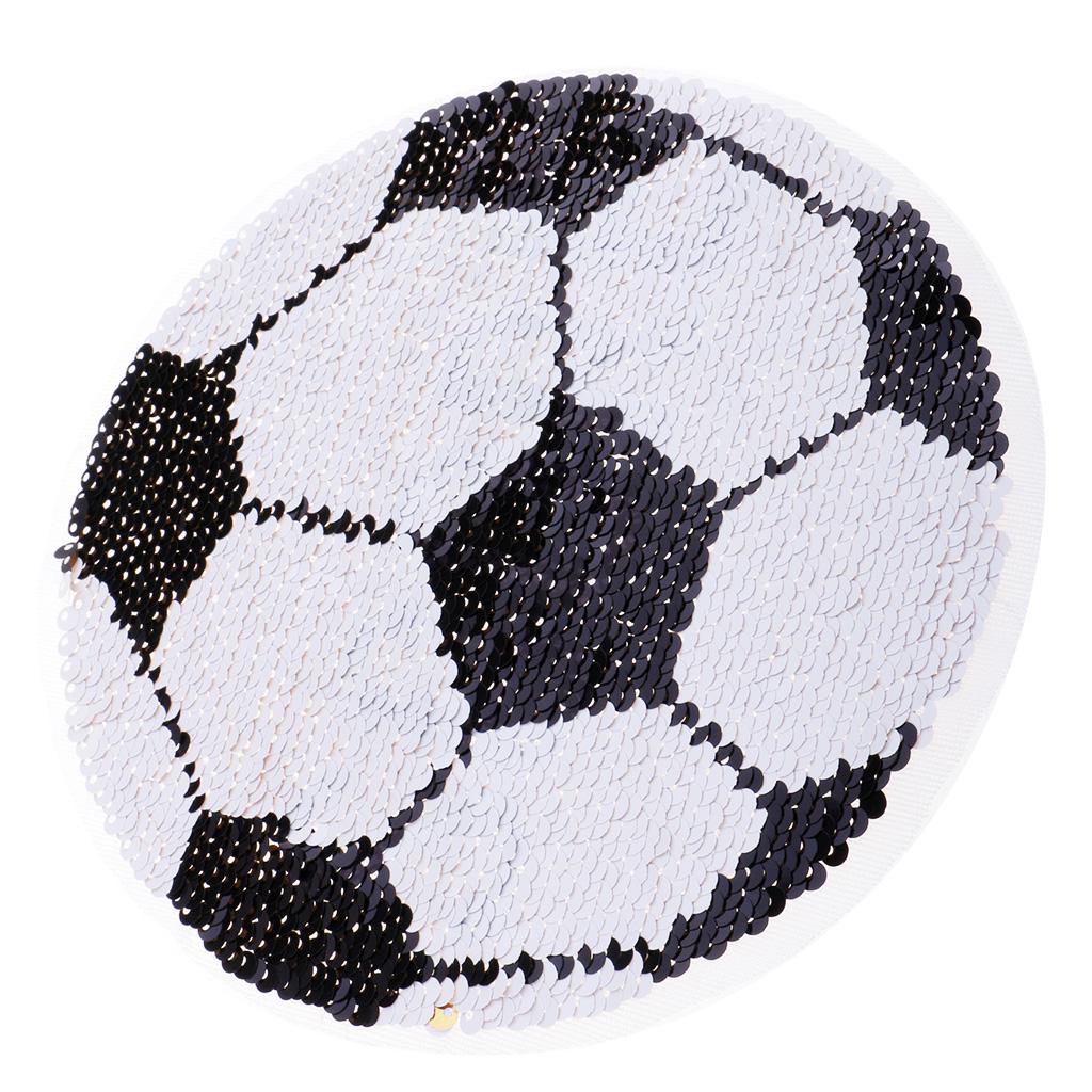 Satın alın Football Applique Motif Sequins Sew-On Embroidered Patch for Clothing Crafts | Joom