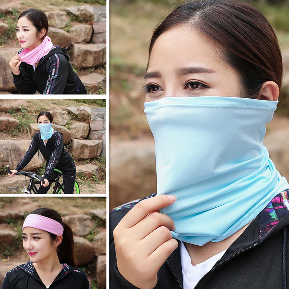 Buy Color Solid Dust Outdoor Cycling Face Cover Sun Protection Mask ...