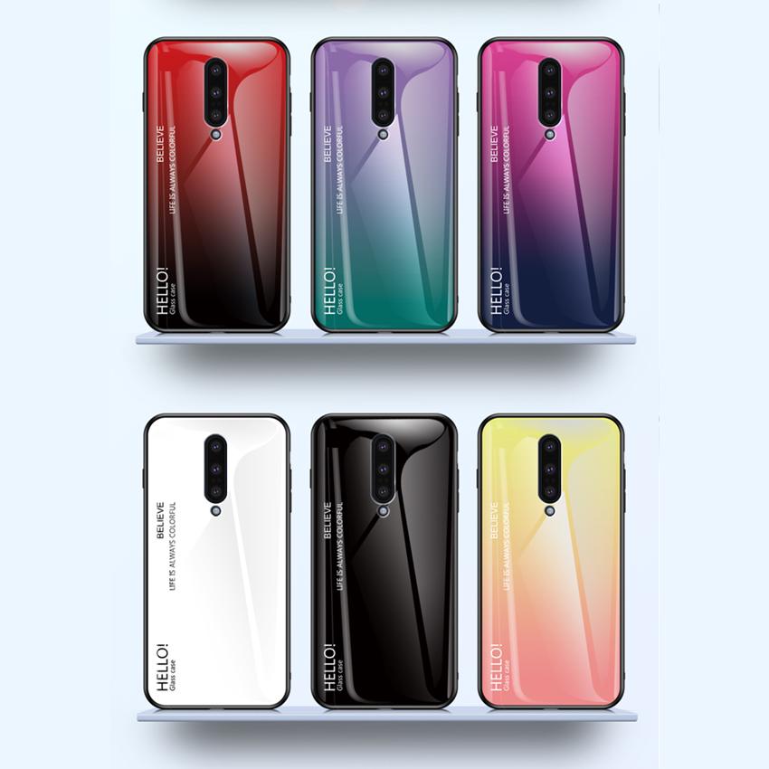 Buy Luxury Gradient Tempered Glass Phone Cases for iPhone Huawei Vivo ...