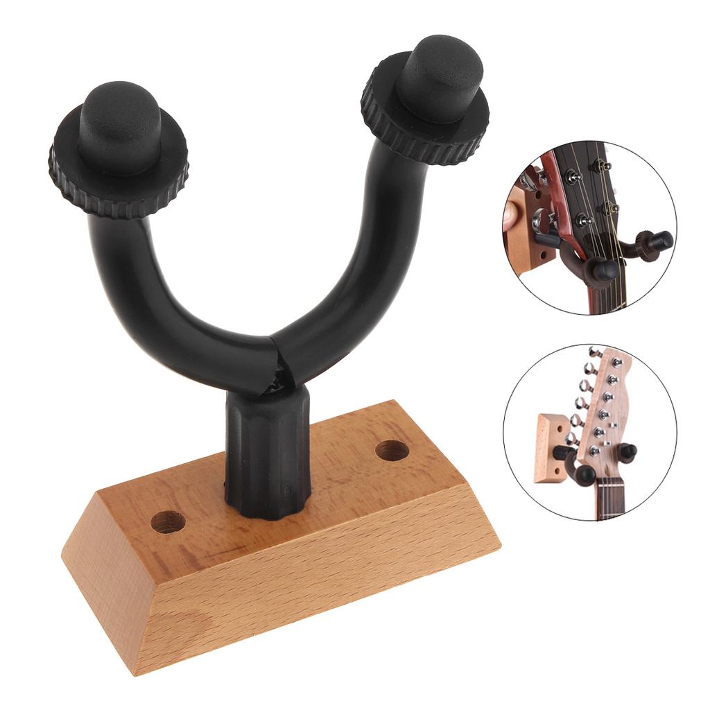 Universal Guitar Instrument Wood Wall Mount Hanger Holder Stand Rack ...