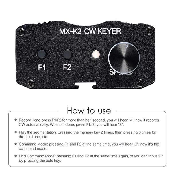 MX-K2 CW Auto Memory Key Contoller Morse Code Keyer For Ham Radio ...