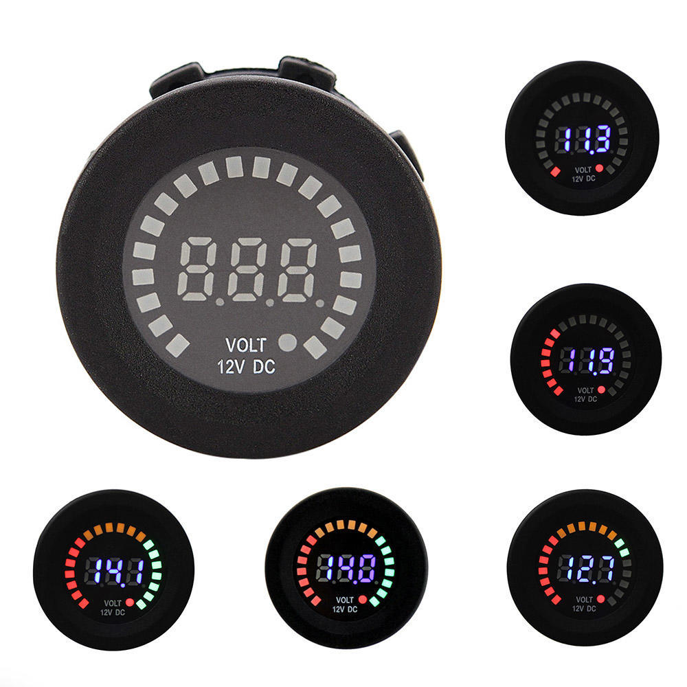 Buy DC 12V Car Motorcycle Boat Digital LED Panel Voltage Display Volt ...