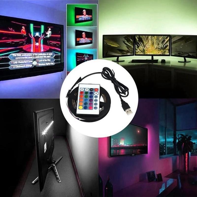 Buy RGB Epoxy Waterproof TV Background Strip Light Source Color Change ...