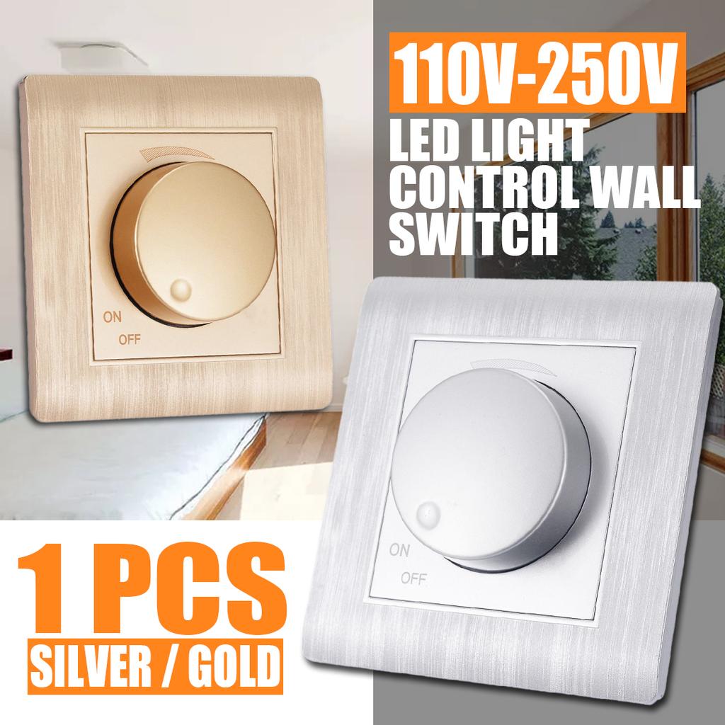 Pdtoweb PC Plastic LED Light Control Wall Switch Panel Dimmer Home AC ...