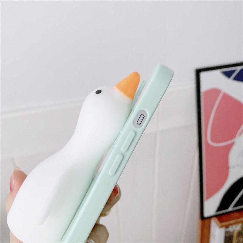 Buy Squeeze Toy 3D Lovely Duck Antistress Case for Iphone Xs Max 11 12 ...
