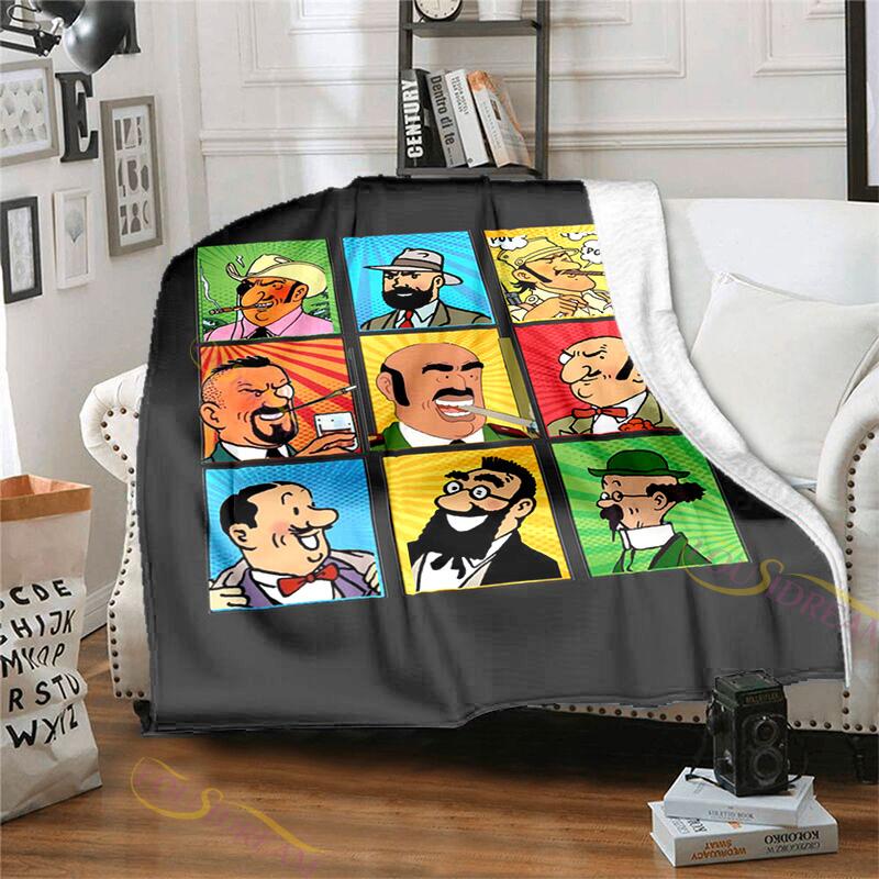 Buy Cartoon Tintin Blanket Super Soft Flannel Blanket Plush Bed Blanket ...