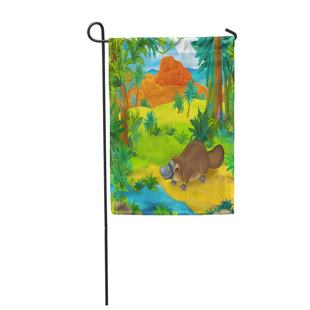 Buy Colorful Cartoon Scene Wild America Platypus for The Garden Flag ...