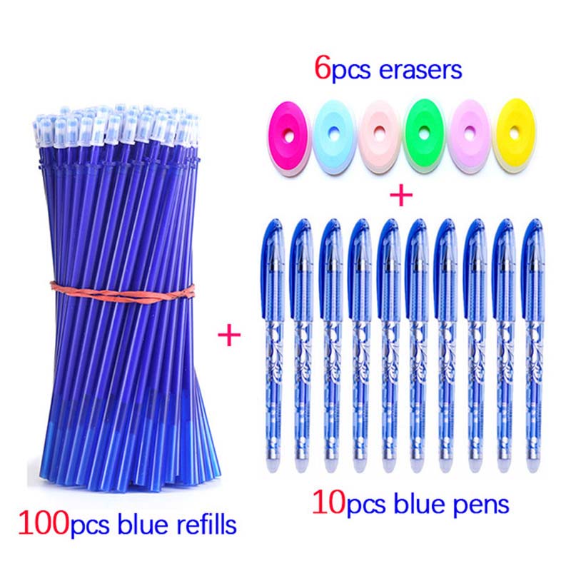 Cheap 100+16pc Erasable Pen Set 0.5mm Washable Handle Magic Gel Pens ...