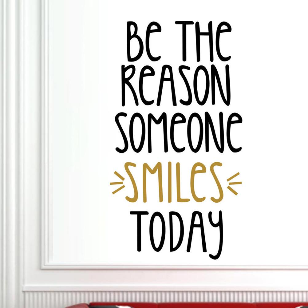 Buy Adhesive Smiles Proverb Wall Decals Background Wallpaper for ...